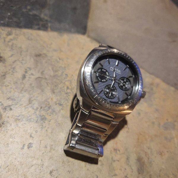 Fossil "Blue" Stainless steel Chronograph Watch-BQ-9237 330 feet,Water ...