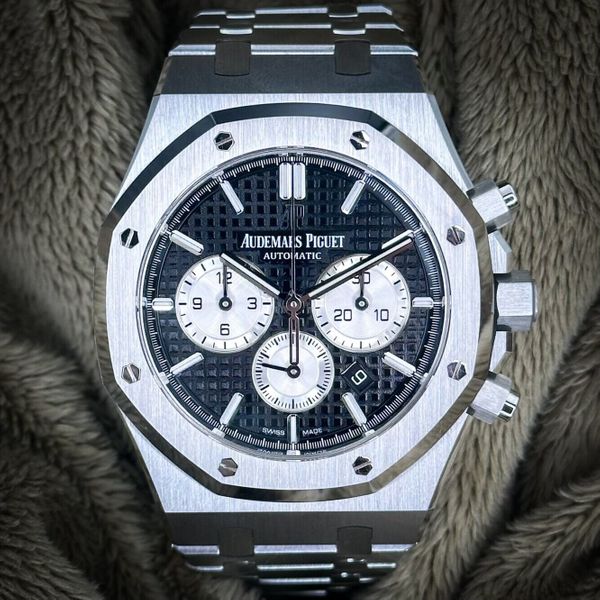 Audemars Piguet Royal Oak Chronograph 41mm AP Black Dial Reverse Panda ...