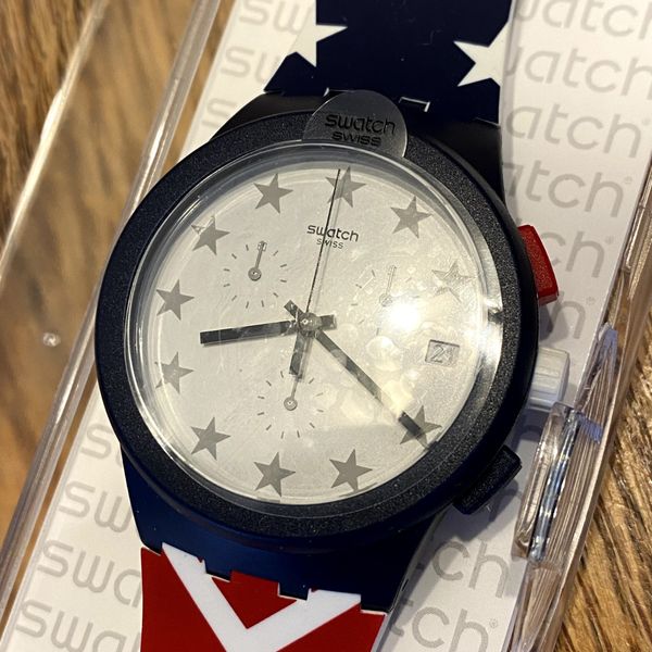 SWATCH Chrono Watch 2018 Olympics Team USA - Swiss Made +FAST SHIPPING ...