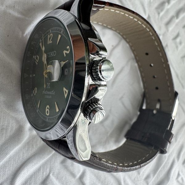 Seiko Alpinist style Green Men's Quartz Watch mod - No Box Or Papers ...
