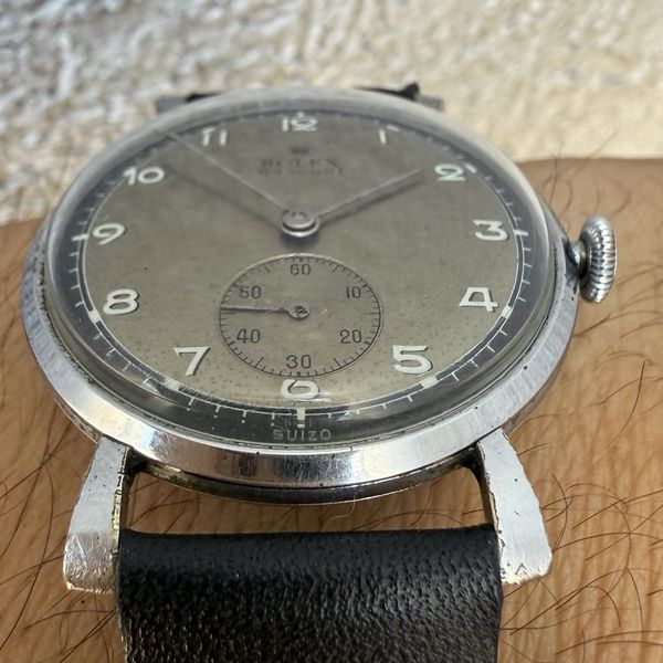 1940s Rolex Marconi Vintage Watch â Original Aged Two-Tone Dial, Fancy ...