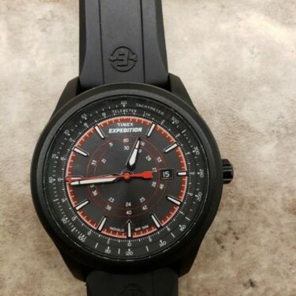 VERY NICE TIMEX EXPEDITION TELEMETER TACHYMETER WR 50M INDIGLO WATCH ...