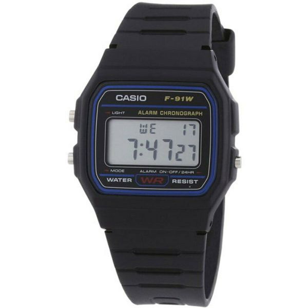 CASIO F-91W-1YER BLUE DIGITAL QUARTZ WATCH RESIN STRAP NEXT DAY ...