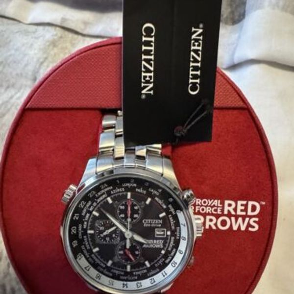 Citizen CA0080-54E Stainless Steel Chronograph Watch - Silver/Black Red ...