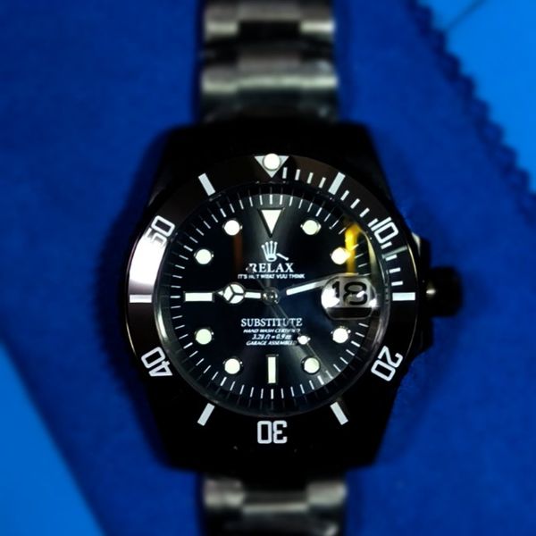 Seiko Mod RELAX Stealth Submariner 40mm Nh35 | WatchCharts Marketplace