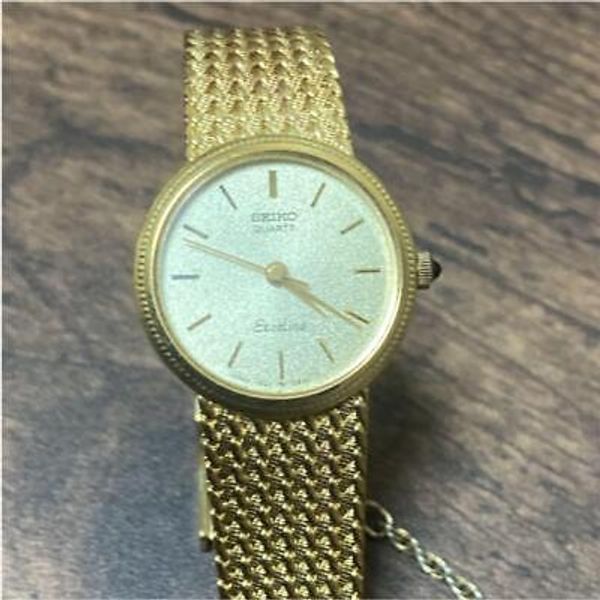 Seiko Exceline Quartz 1221-0160 Watch Gold Hardware Working | WatchCharts Marketplace