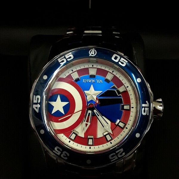 Invicta Marvel Captain America Quartz Men's Watch 32413 NEW IN BOX ...