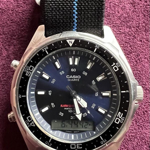 CASIO Diver Watch AMW320R-1EV "The Arnie" Rare Blue Dial | WatchCharts ...
