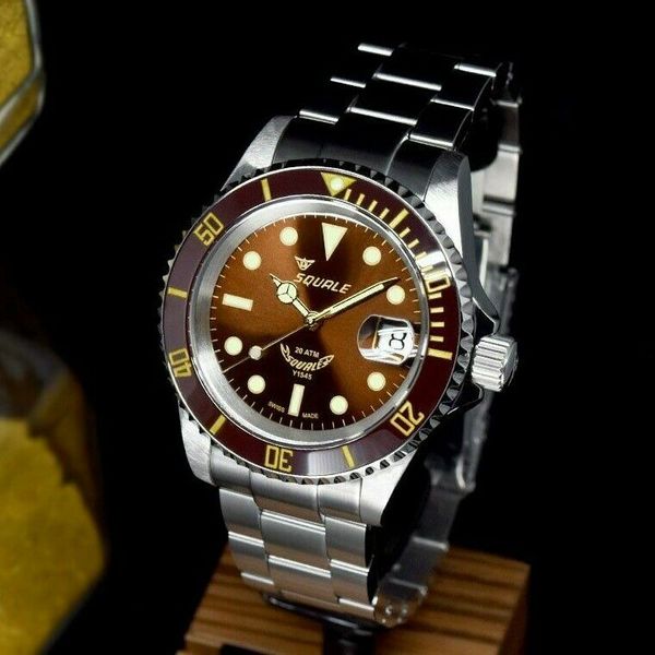 Squale ROOT BEER Y1545 20 Atmos Ceramic - SEL Bracelet - NEW ...
