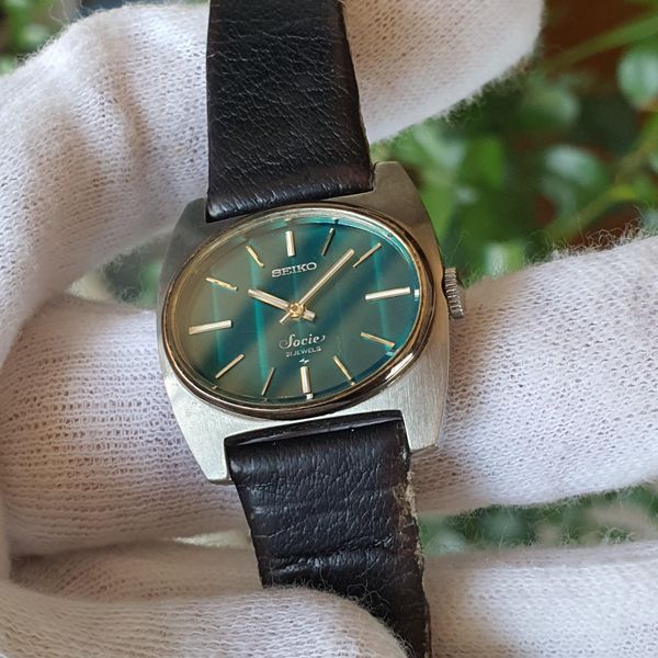 [WTS] Vintage May 1974 Seiko "Socie" Geneva Stripe Emerald Dial 11-7950 ...
