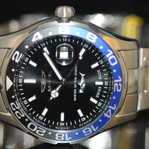 Invicta Master of the Ocean Batman Black Dial Swiss Made Steel Watch ...