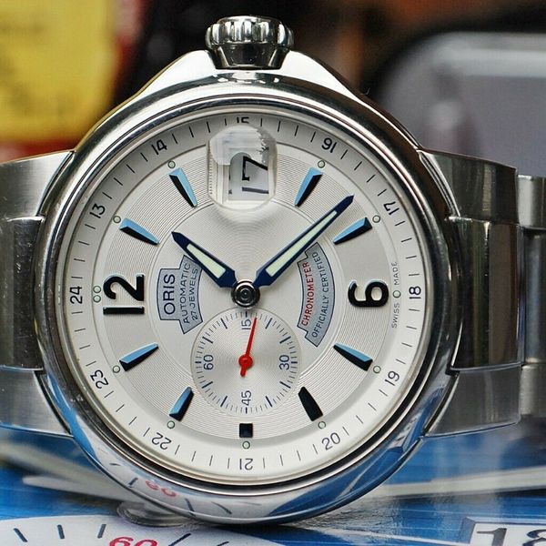 ORIS 7496 SMALL SECONDS CHRONOMETRE GENTS BRACELET WATCH IN BOX-WOW ...