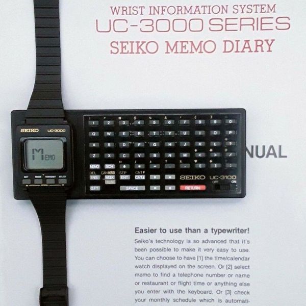 Seiko UC-3000 VERY Rare Vintage Computer Watch (Memo-Diary ...