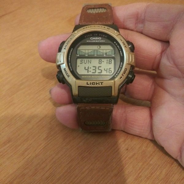 Casio FT-200 1879 Module Fish In Time 100 Meter Digital Alarm Chrono ...