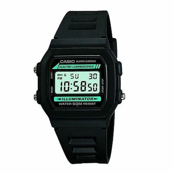 Mens Casual Water Resistant Casio W86-1VQ Alarm Digital Watch W-86-1VQES | WatchCharts Marketplace