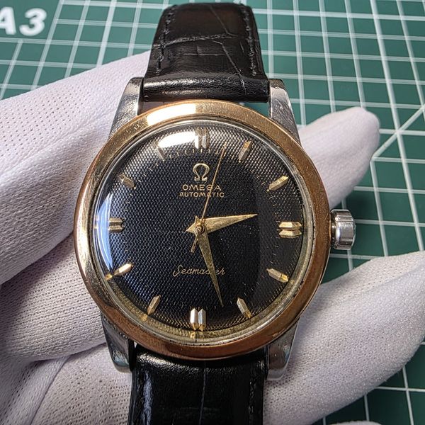 Omega Seamaster Vintage Automatic Watch Cal. 354 Black Textured Dial ...