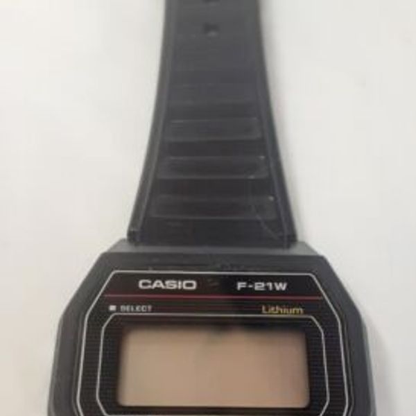 Casio F-21W Retro Digital Wristwatch Black Silicon Strap | WatchCharts ...