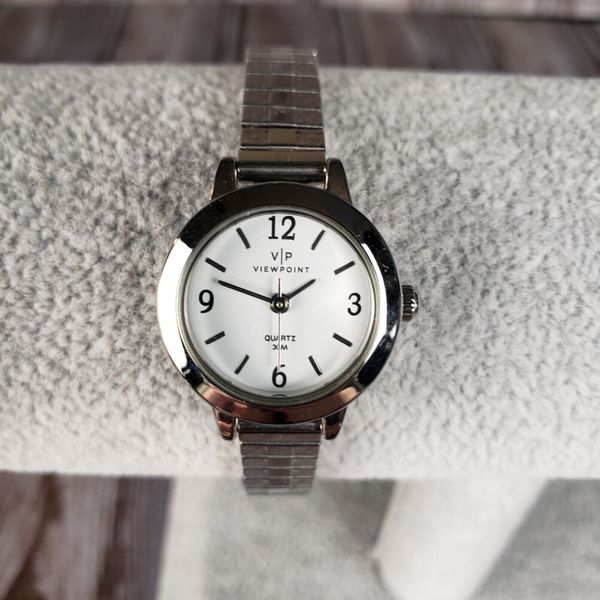 Timex Viewpoint CC3D83300, Women's Silvertone Expansion Band Watch NEW ...