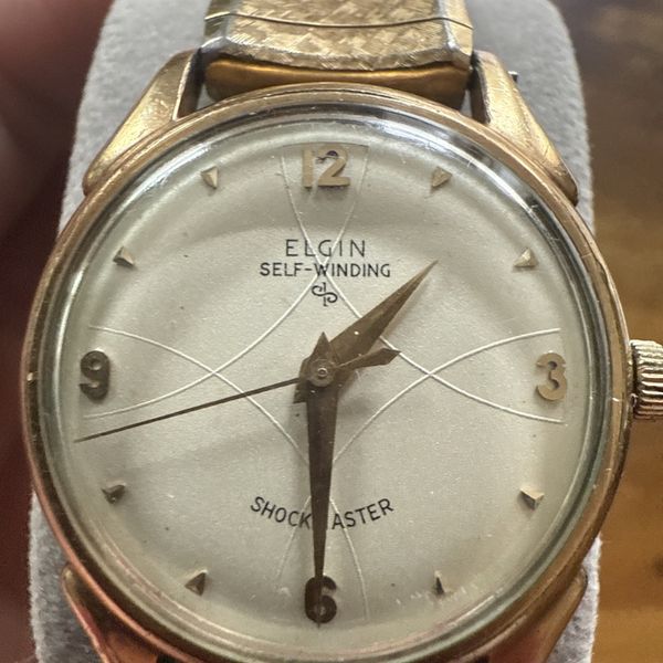 RARE Vintage 1950s ELGIN Shockmaster Self-Winding 30mm Durapower Watch ...
