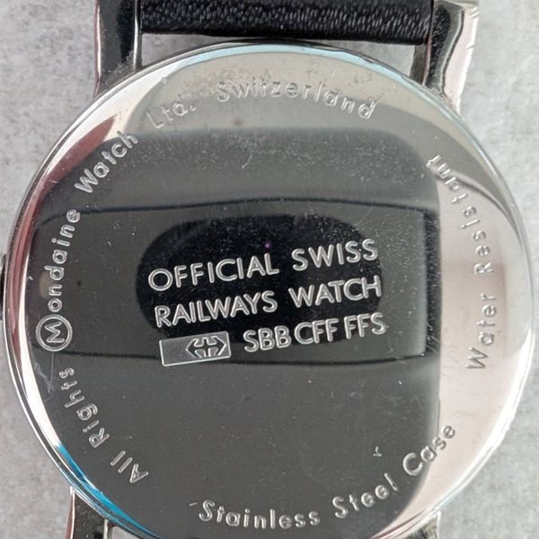 Mondaine Swiss Railway Watch SBB CFF FFS 35mm With Leather Strap ...