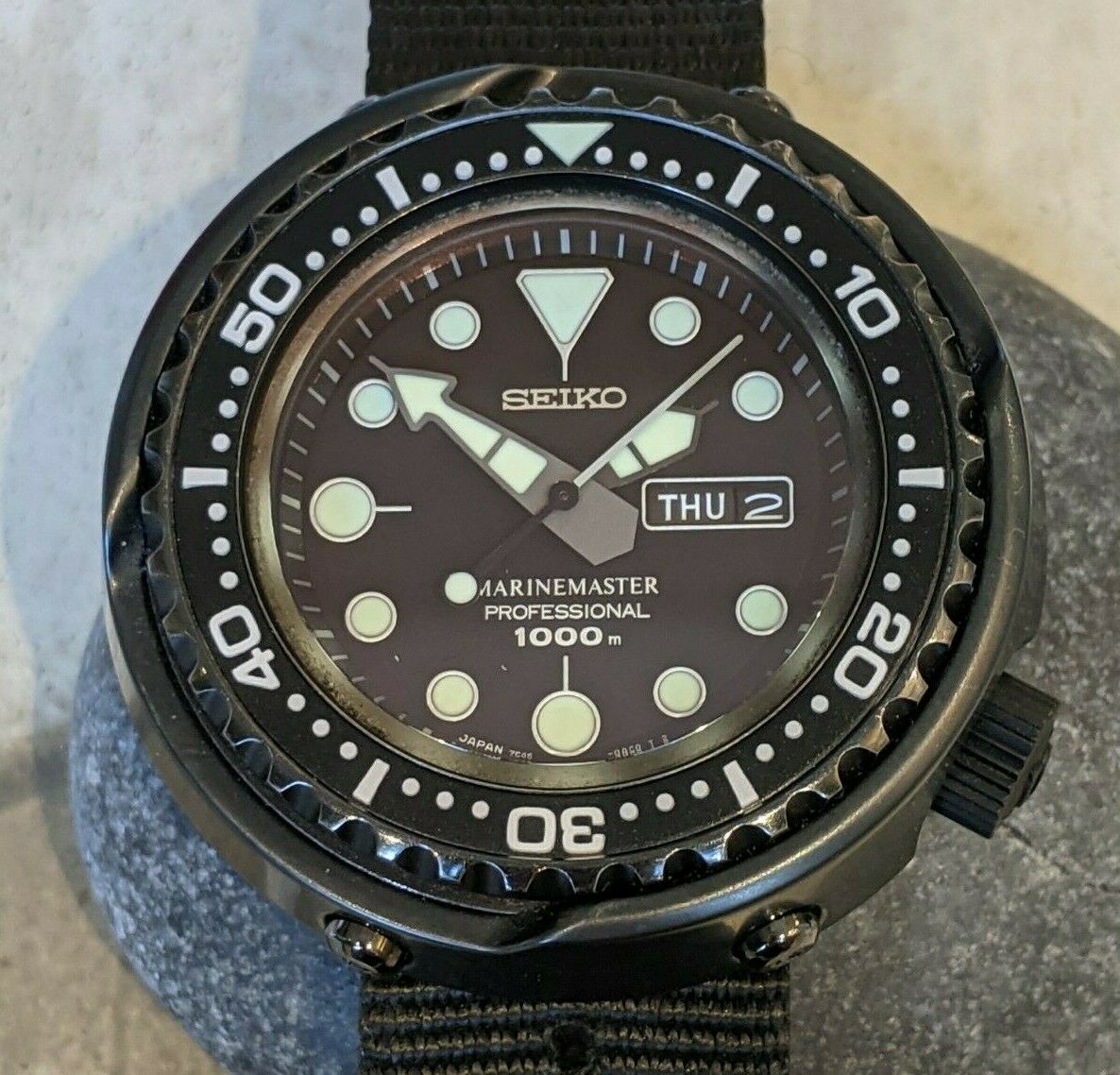 Seiko MarineMaster SBBN013 - Darth Tuna - Tool Watch w New Battery ...