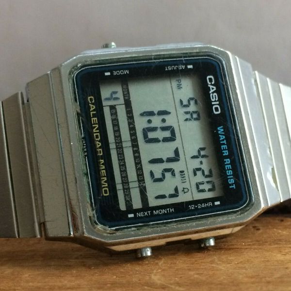 AUTHENTIC Nice Vintage Gents CASIO A280 CALENDAR MEMO Digital Quartz ...