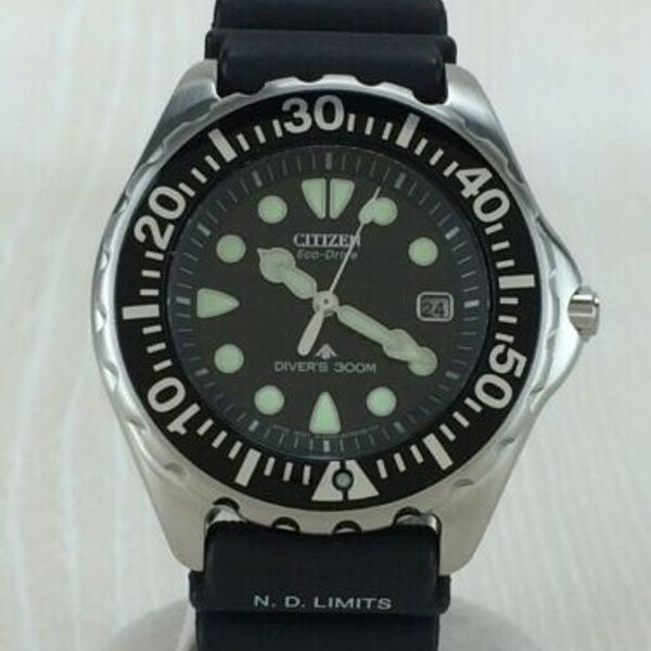 Rare Citizen Men’s Eco-Drive 300m Monoblock Dive Watch BN0000-04H E168 ...