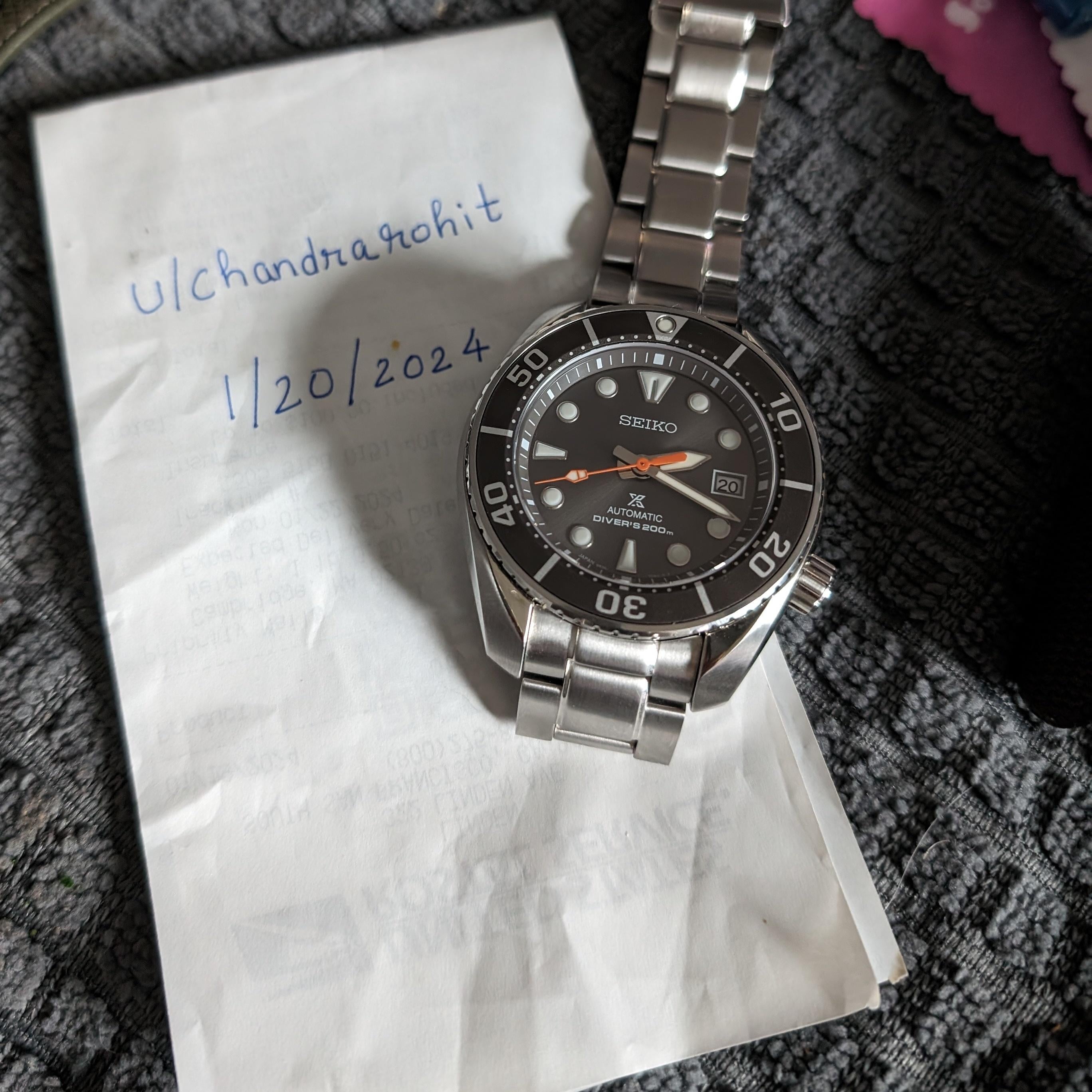 [WTS] JDM Seiko Sumo SBDC097 + Crafter Blue Orange strap full kit like ...