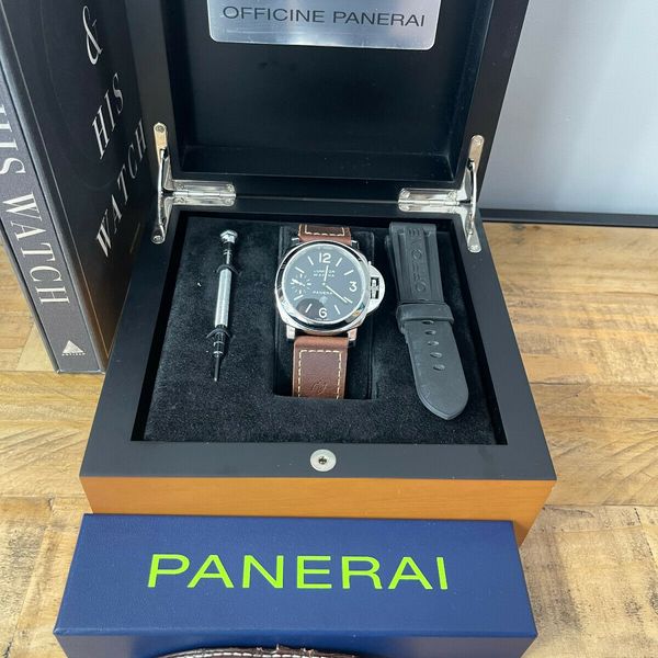 Panerai PAM 005 Luminor Marina Logo Black 44mm Mechanical Watch Base ...