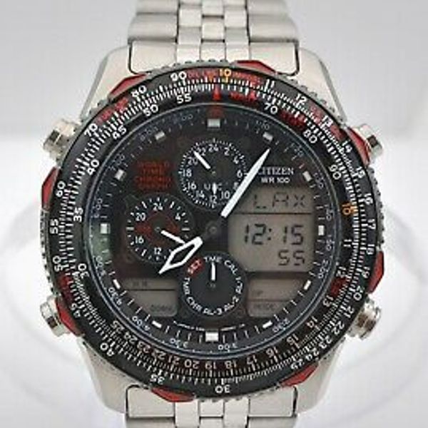 Citizen Navihawk Chrono C300-Q00214 Quartz Stainless Digital & Analog ...