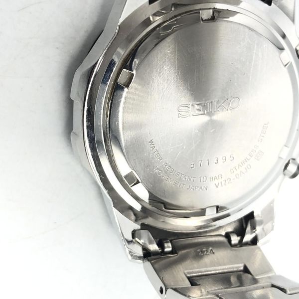 Seiko Watch Solar Chronograph Blue Dial Men's Watch Model - V172-0AJ0 | WatchCharts Marketplace