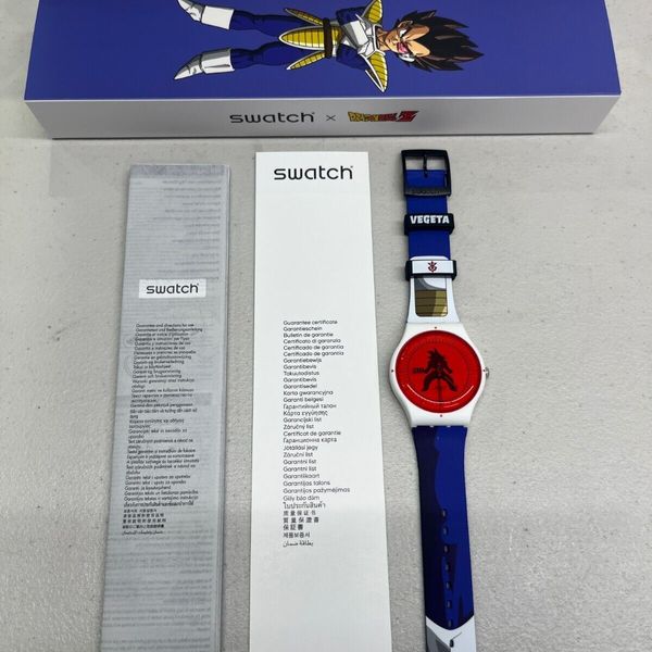 Dragon Ball Z 2022 VEGETA SWATCH Wrist Watch Vegeta X Swatch SUOZ348 ...