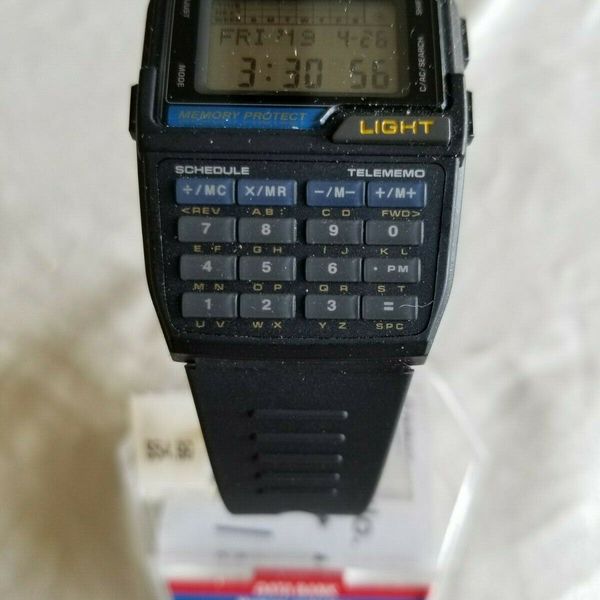 rare vintage casio DATABANK DBC150 DBC-150 calculator watch NOS NEW ...