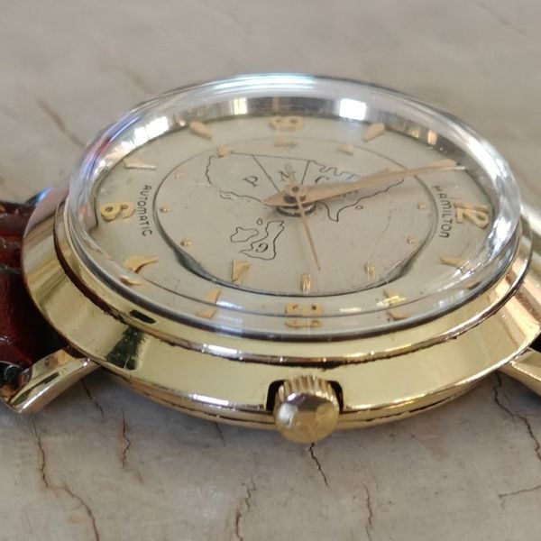 Circa 1956-57 Hamilton "Transcontinental B" RARE 14K SOLID GOLD, Time ...
