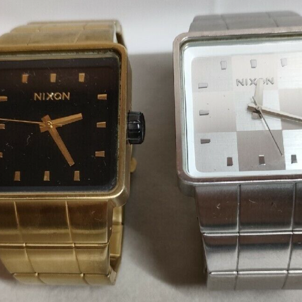 NIXON Watch : Quattro Square Design Wristwatch Working Men Quartz Set ...