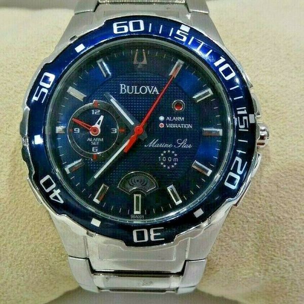 Bulova Mens Marine Star C877588 Alarm Watch | WatchCharts Marketplace