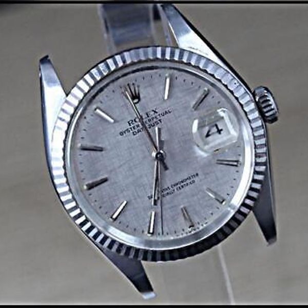 Rolex 1501 Oyster Perpetual Date WG Fluted Bezel Automatic Cal 1570 ...