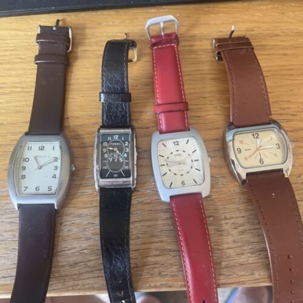 Selection of four 90s Vintage watches incl Solo Fossil Steel and New ...