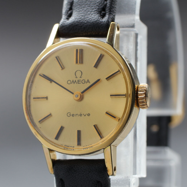 [Near MINT] Vintage OMEGA Geneve Cal.485 Gold Women's Manual Winding ...