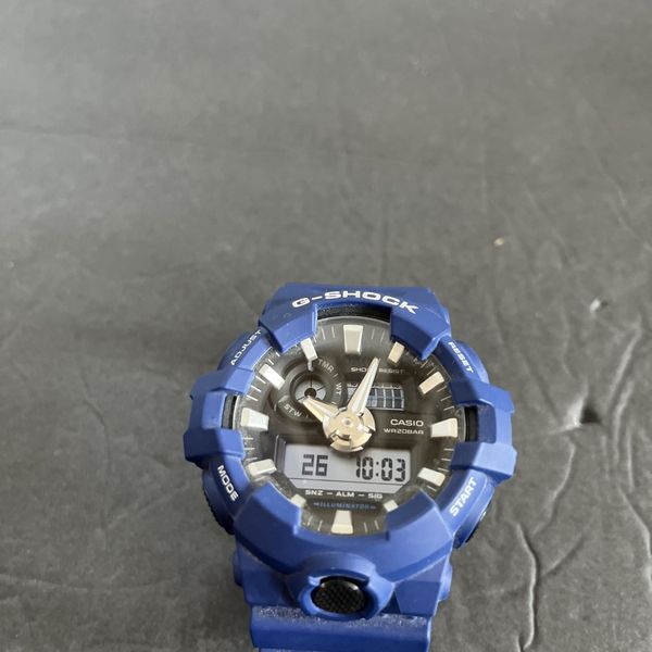Casio G-Shock GA700- Analog-Digital Shock Resistant Watch Navy Blue ...