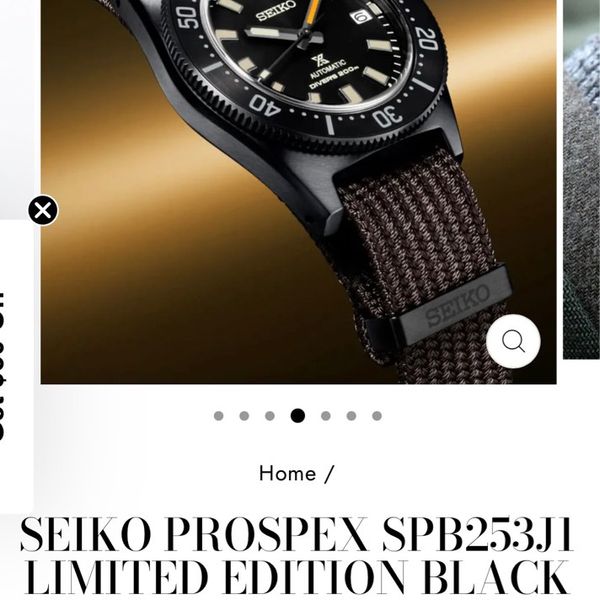 Seiko Prospex SPB253J1 Limited Edition Black Series Watch | WatchCharts ...