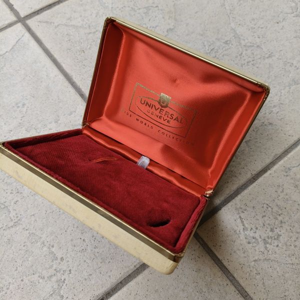 50/60s ULTRA RARE UNIVERSAL GENEVE VINTAGE WATCH BOX UHRENBOX ...