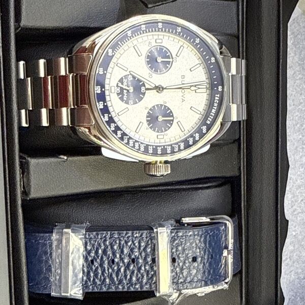 Bulova Lunar Pilot Special Edition White Dial Stainless Steel Watch ...