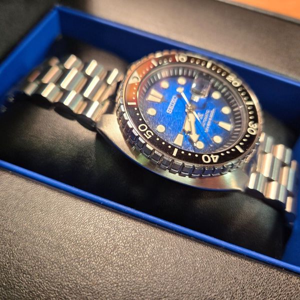 Seiko King Turtle Save The Ocean Manta Ray + Strapcode + Seiko silicone ...