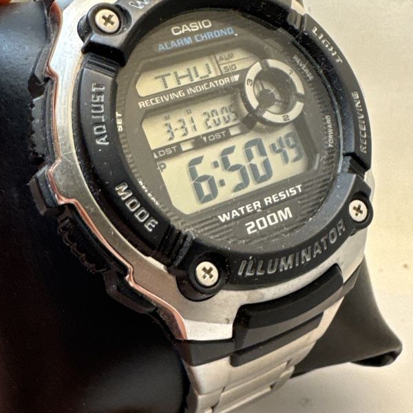 CASIO WAVE CEPTOR *BAD Illuminator Men's Watch WV-200A Digital Chrono ...