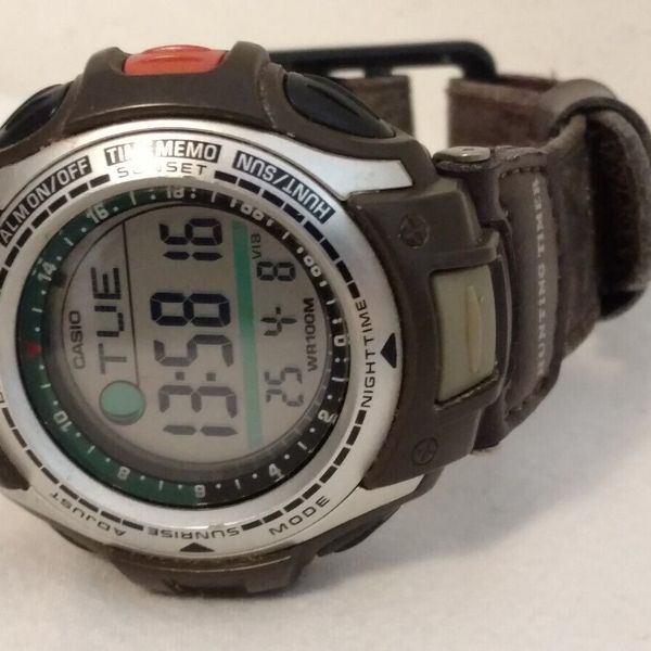 Mens Casio Pathfinder PAS-410B Hunting Timer Watch Camo | WatchCharts ...
