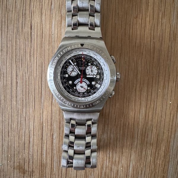 Swatch Watch Irony Get Fly Back XL YOS414G 47mm Swiss Chronograph ...