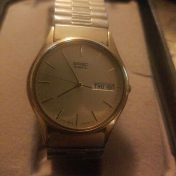Men’s Vintage Seiko Quartz Watch Gold-Tone Stainless Steel S114V USA | WatchCharts Marketplace