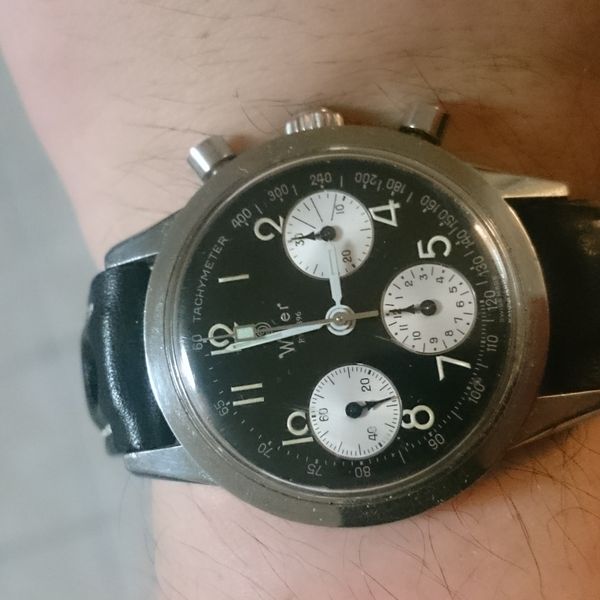 MUST GO- Wyler Vetta Reverse Panda Chronograph, Swiss Made with Valjoux ...