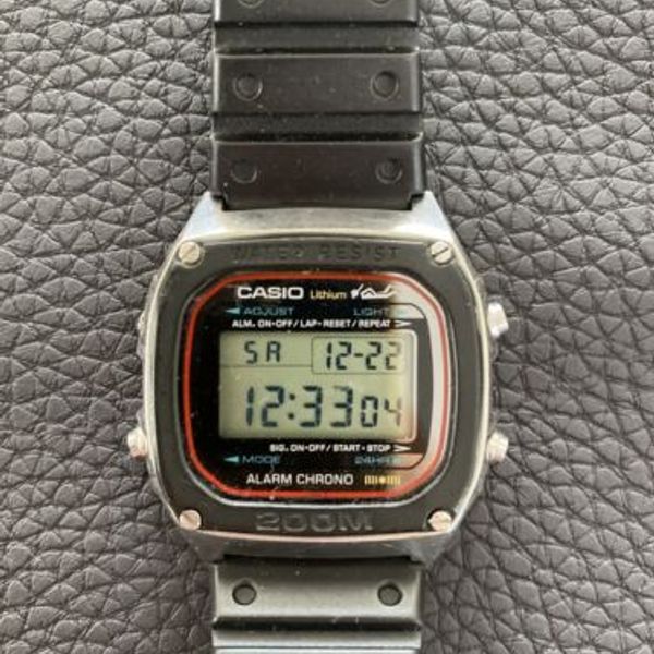 Vintage Casio DW-1000 Swimmer Marlin 200M Alarm Chronograph Digital ...